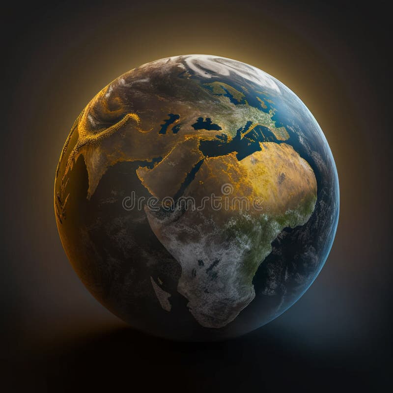 Earth and Sun Earth and Moon Earth in Space Stock Illustration ...
