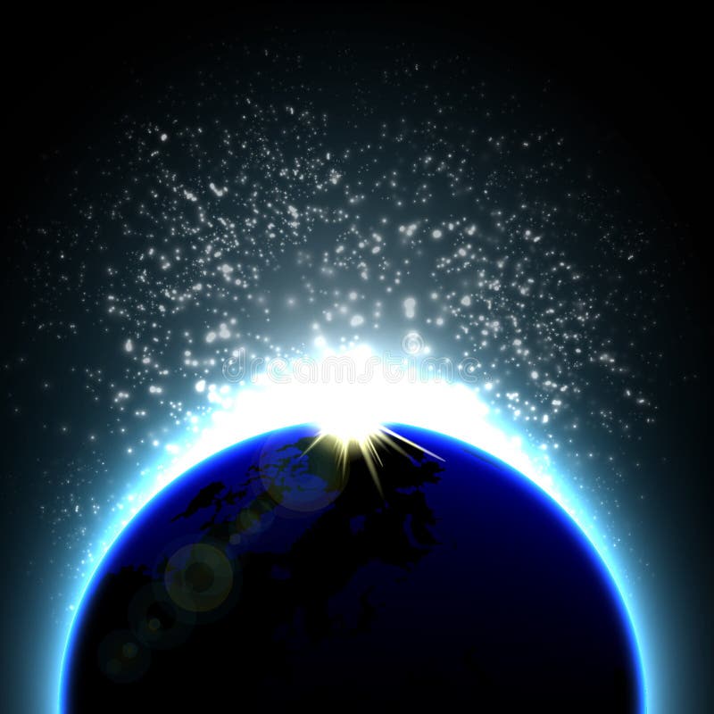 Earth from Space, Vector Illustration Illustration Stock Vector ...