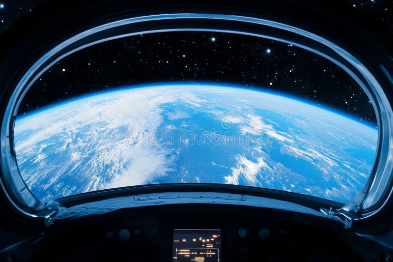 Earth from Spacecraft Window a Spaceships Window Frames a Breathtaking ...