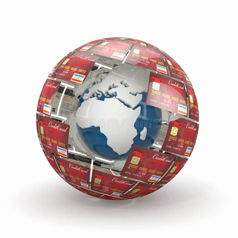 Earth Sphere Credit Cards Stock Illustrations – 18 Earth Sphere Credit ...