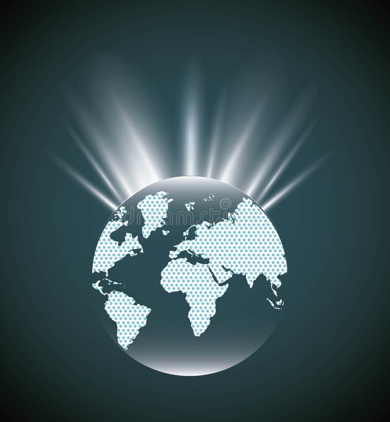 Earth Sphere Icon. World and Map Design. Vector Graphic Stock Vector ...