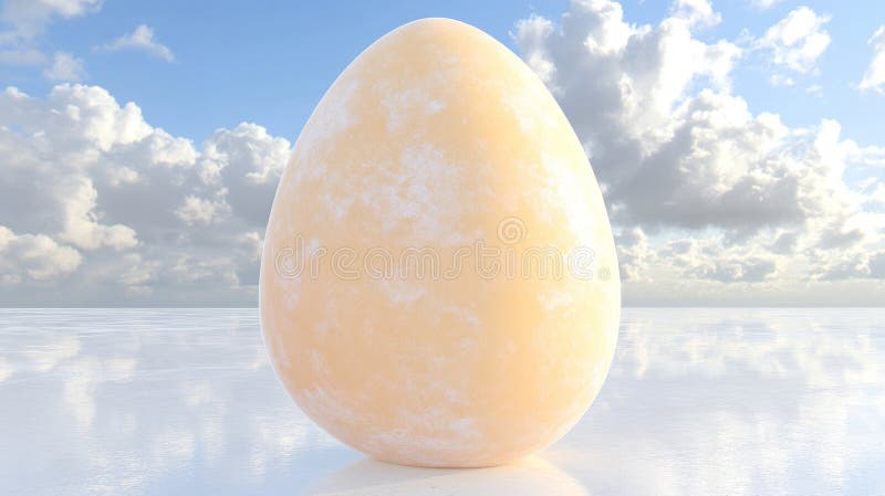 The Earth is a Sphere Suspended in a Serene Sky with Clouds Mirrored on ...