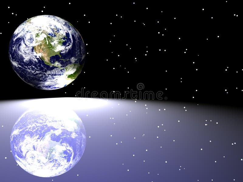 Earth / Star Scape stock illustration. Illustration of reflection - 2097654