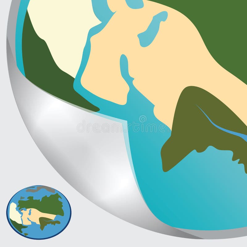 Earth sticker stock vector. Illustration of corner, peel - 58045529