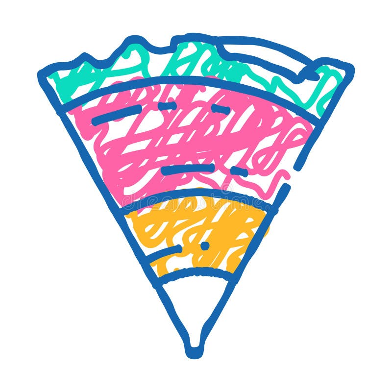 Earth Structure Icon Doodle Illustration Stock Vector - Illustration of ...