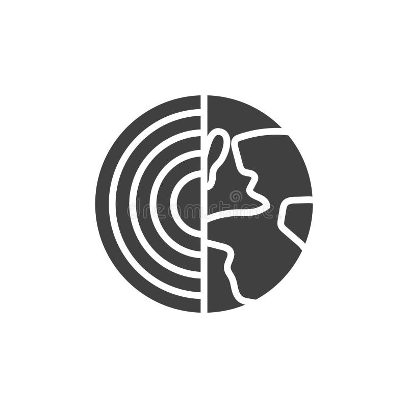 Earth Structure Vector Icon Stock Vector - Illustration of structure ...