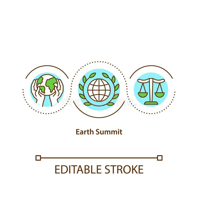 Earth summit concept icon stock illustration. Illustration of group ...