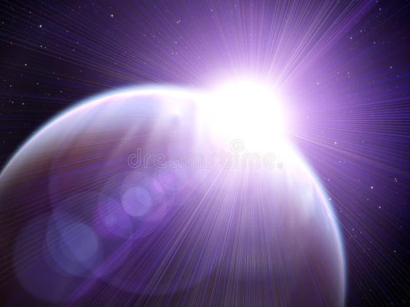 Earth and sun stock illustration. Illustration of exploration - 10117577