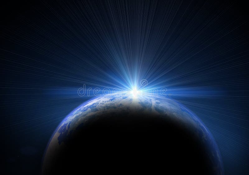 Earth and Sun stock illustration. Illustration of abstract - 6617917