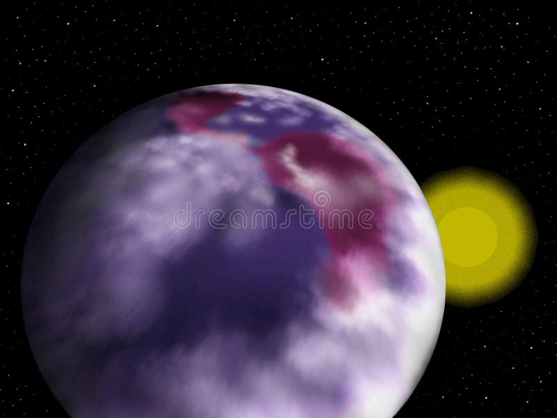 Earth and Sun stock illustration. Illustration of stars - 4936388