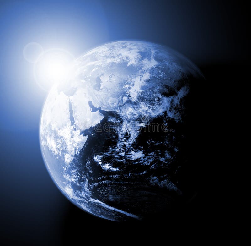 Earth and sun stock illustration. Illustration of ocean - 9111303