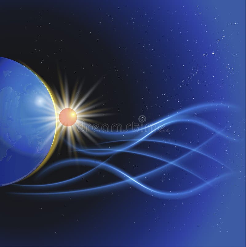 Earth and Sun Connections with the Universe Vector Image Stock Vector ...