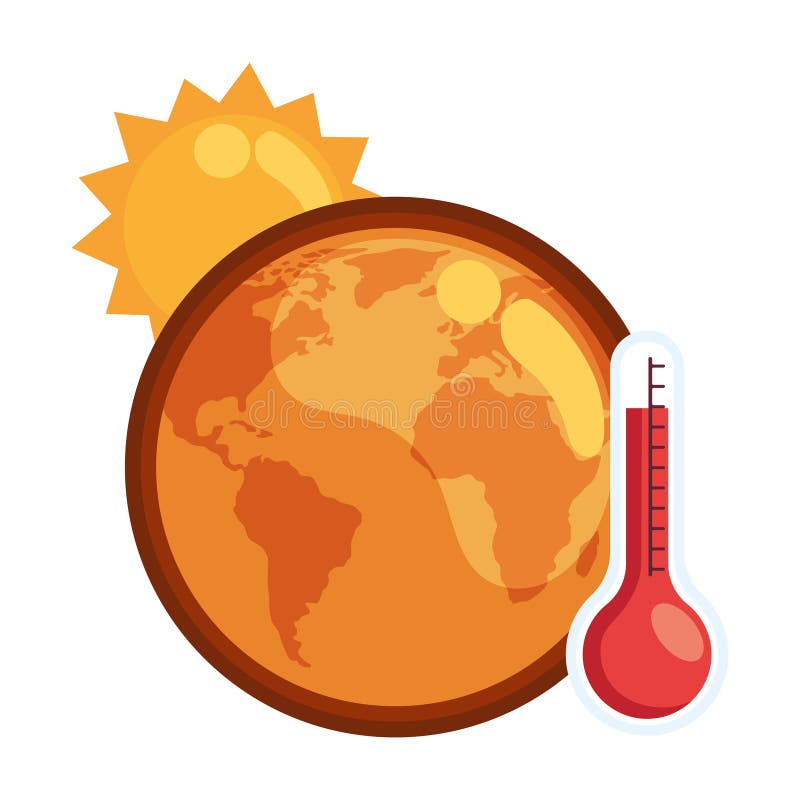 Earth sun global warming stock illustration. Illustration of design ...