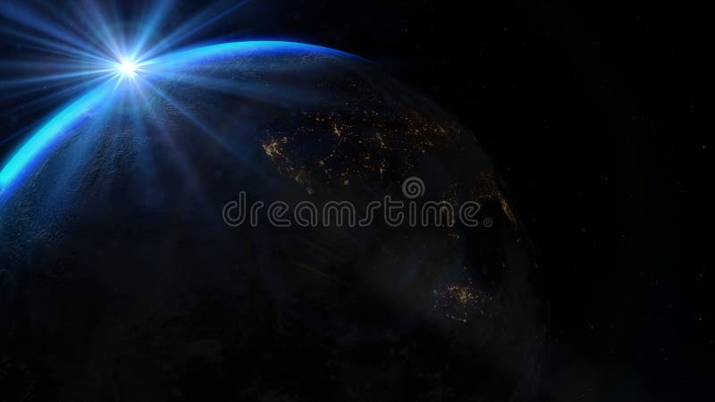 Earth - Sunrise in Deep Blue Space. Elements of this Image Furnished by ...