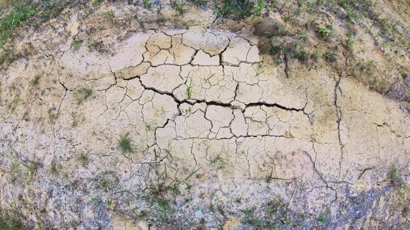 The Earth Surface Field Soil Drying and Cracking. Stock Footage - Video ...