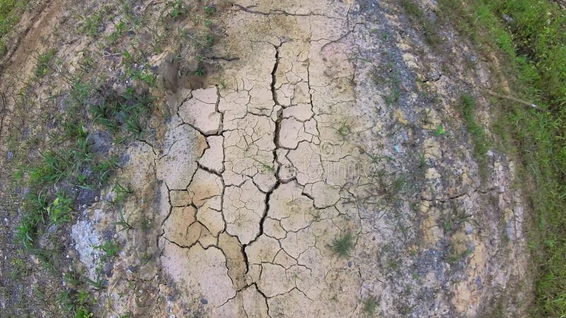 The Earth Surface Field Soil Drying and Cracking. Stock Video - Video ...