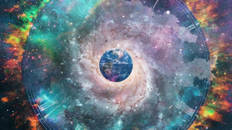 Earth in surreal space stock video. Video of planetary - 231694633