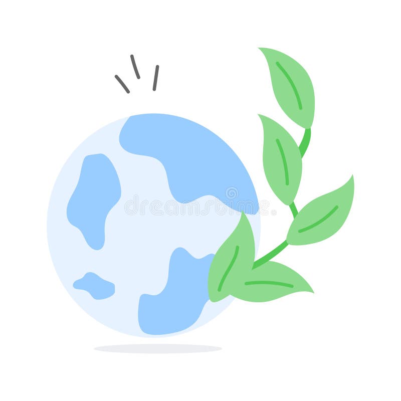 Earth Surrounded by Green Leaves, Symbolizing Global Conservation ...