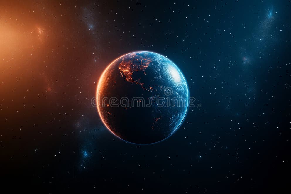 The Earth is Surrounded by a Stunning Array of Vibrant Cosmic Colors in the Depths of Space ...