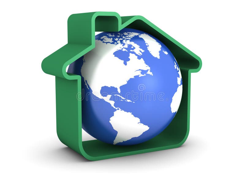 Globe house stock vector. Illustration of earth, globe - 18041972