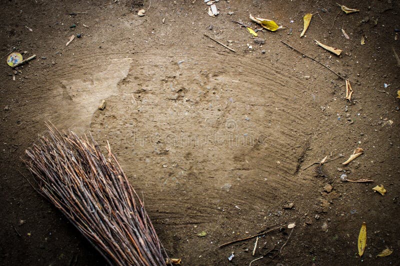 The Earth is Swept with a Broom for Copy-space Stock Photo - Image of ...