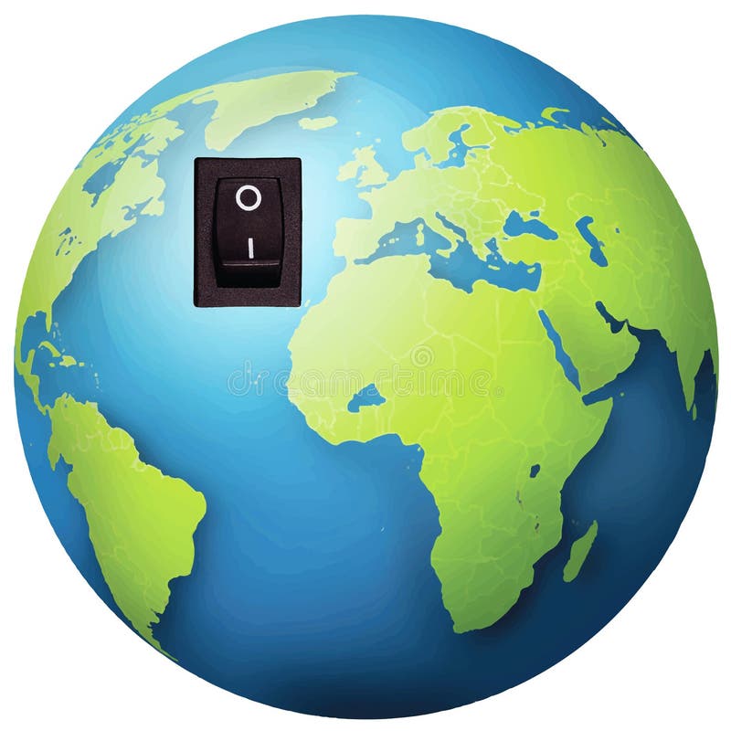 Earth switch concept stock illustration. Illustration of fiction - 42948470