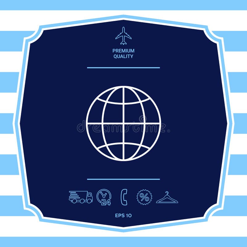 Earth Symbol Icon. Graphic Elements for Your Design Stock Illustration ...