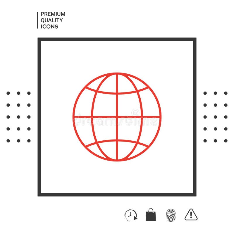 Earth symbol icon stock vector. Illustration of globe - 116363576