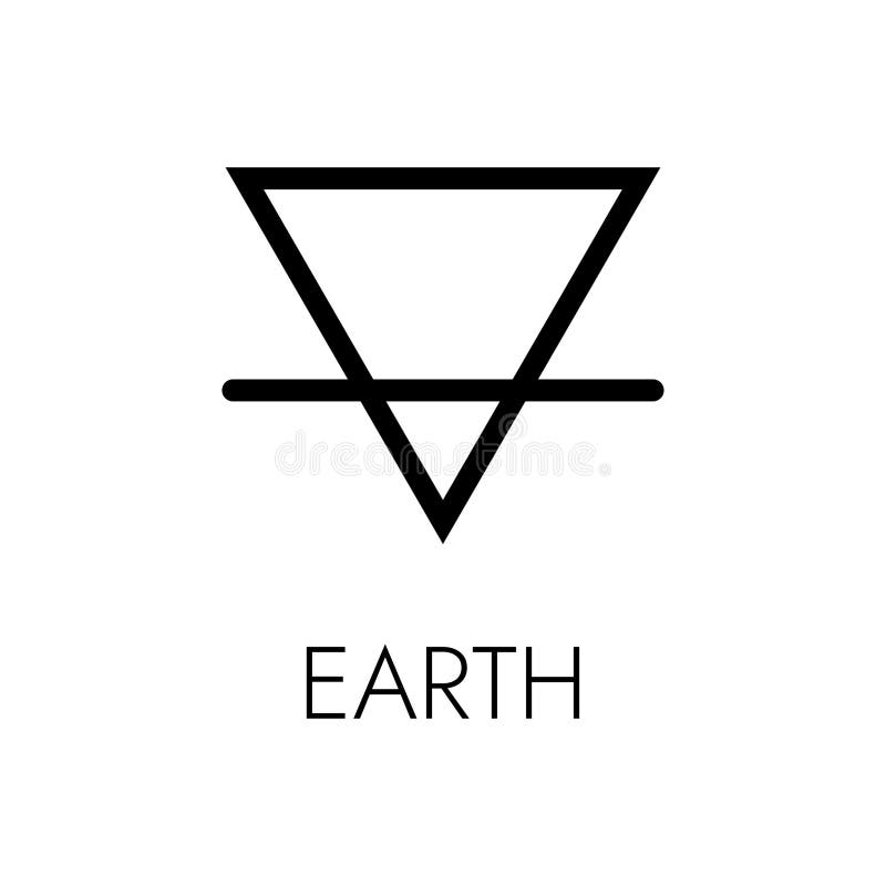 Earth Element Symbol Four Elements Alchemy Hi Res Stock Photography