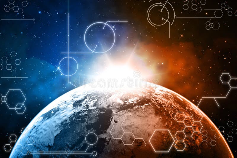 Earth Technology Background Stock Illustration - Illustration of globe ...