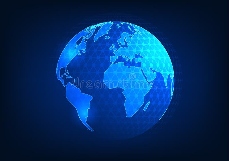 Earth Technology Background Refers To the Internet Network System that ...