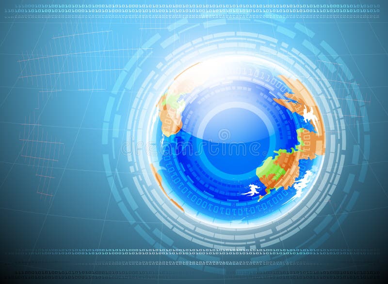 Earth technology stock illustration. Illustration of globalization ...