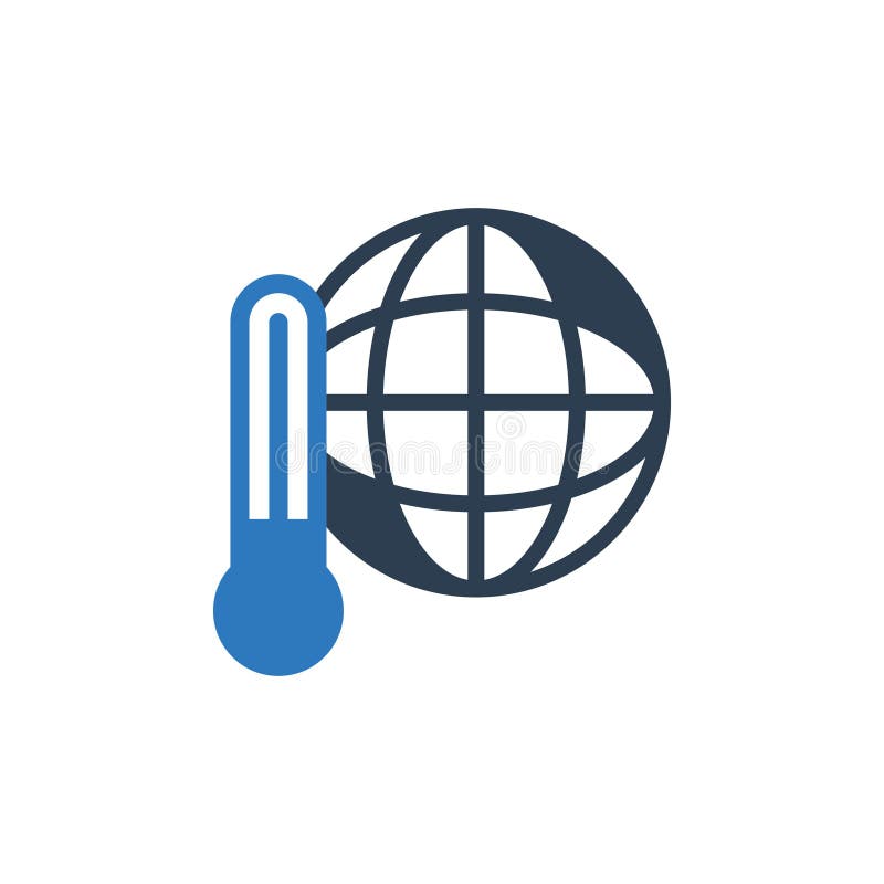 Earth Temperature Icon - Global Warming Icon Stock Illustration ...