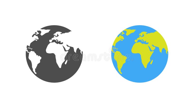 Earth. Template Earth Globe, Isolated. Shape of Planet Map Earth. World ...