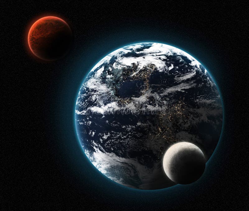 From Earth to Mars stock illustration. Illustration of meteorology ...