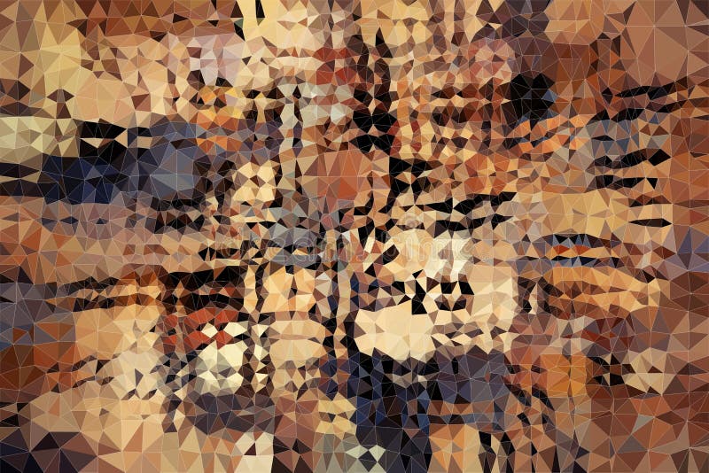Earth Tone Abstract Background with Geometric Pattern. Brown and Black ...