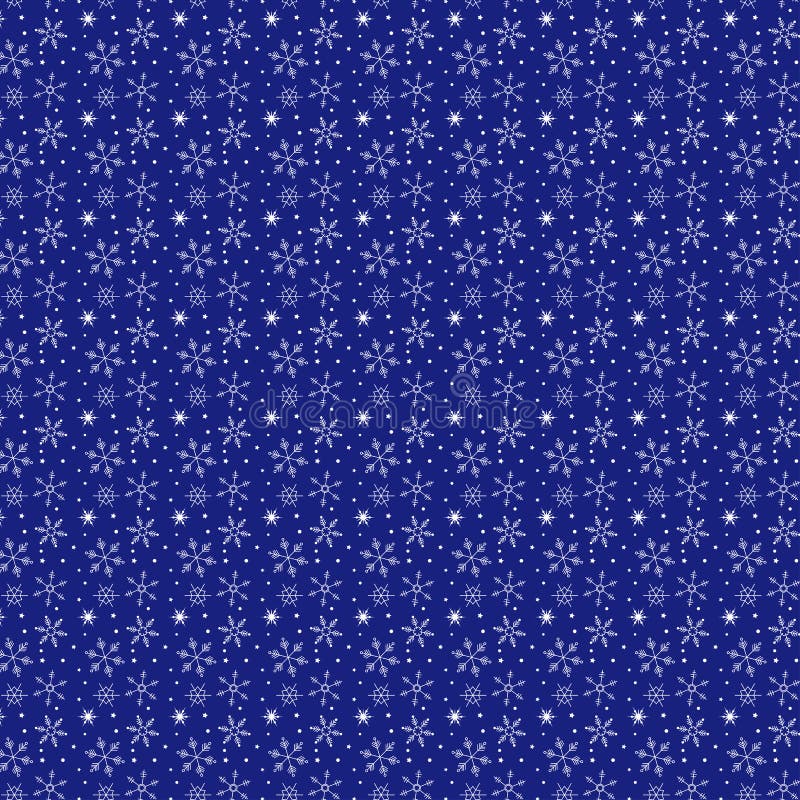 White Repeat Snow Flakes Patterns Vector Background Stock Vector ...