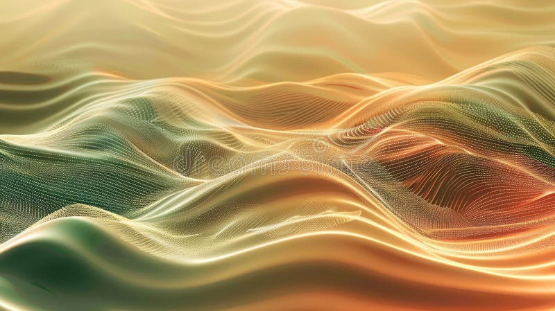 Earth-toned Gradient Hologram with Organic Wave Patterns, Warm and ...