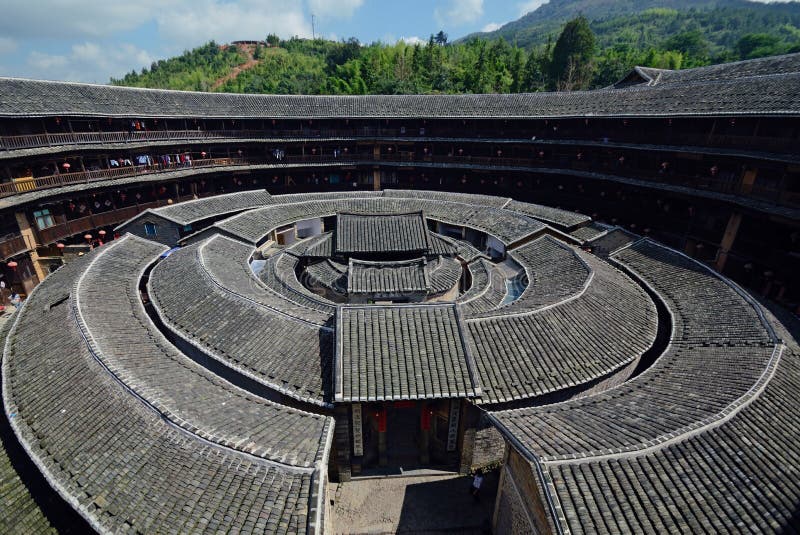 Earth Tower stock image. Image of dwelling, tiled, chengqilou - 20650251