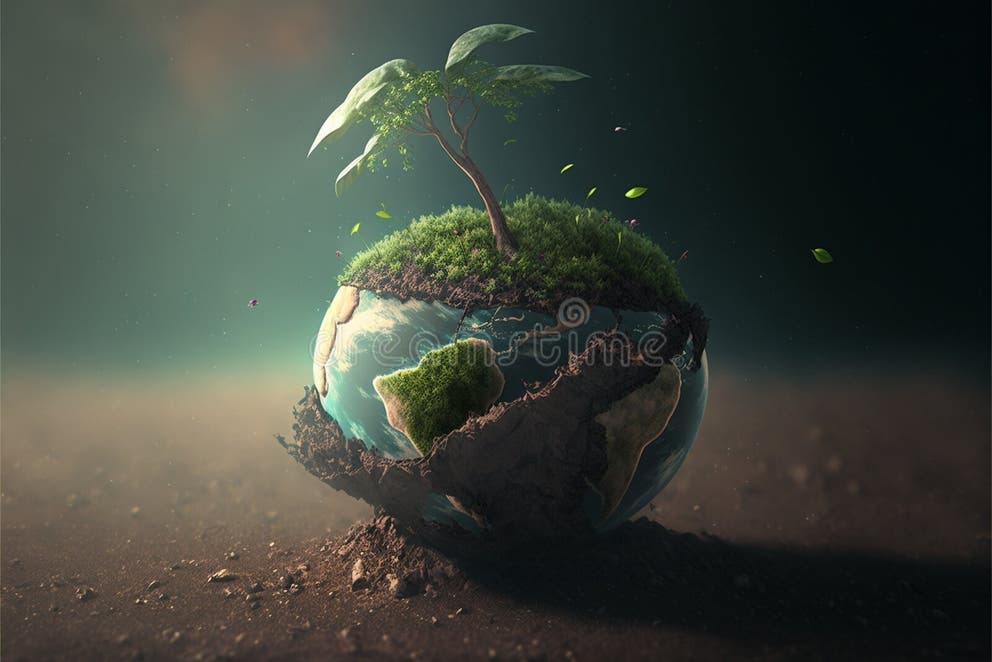 Earth and Tree on Earth Earth with Tree Earth and Tree Stock ...