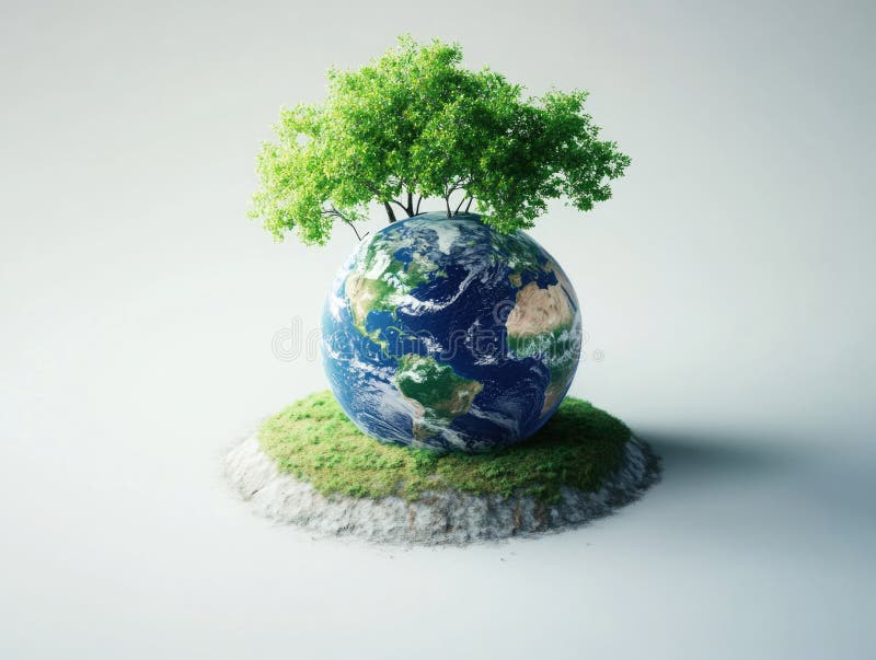 Earth Tree stock illustration. Illustration of renewable - 366549257