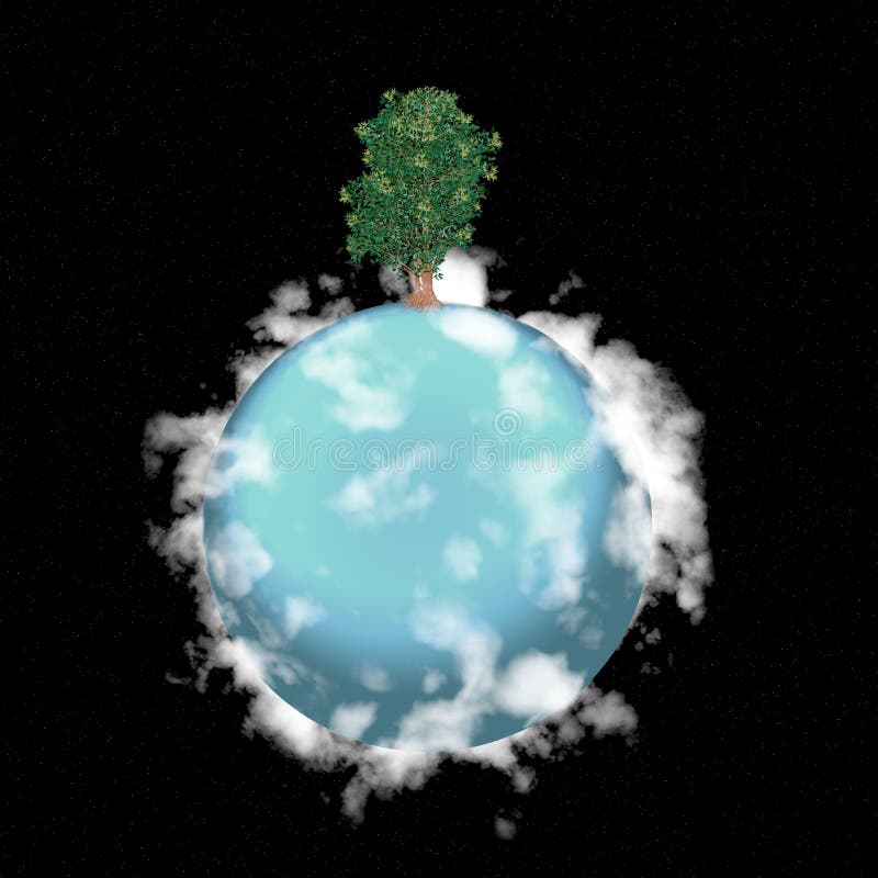 Earth tree stock illustration. Illustration of earth - 67976185