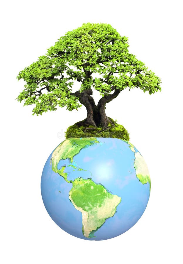Earth and tree stock illustration. Illustration of healthy - 42408303