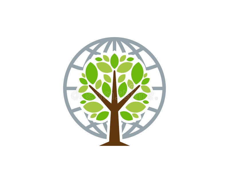 Earth Tree Logo Icon Design Stock Vector - Illustration of environment ...
