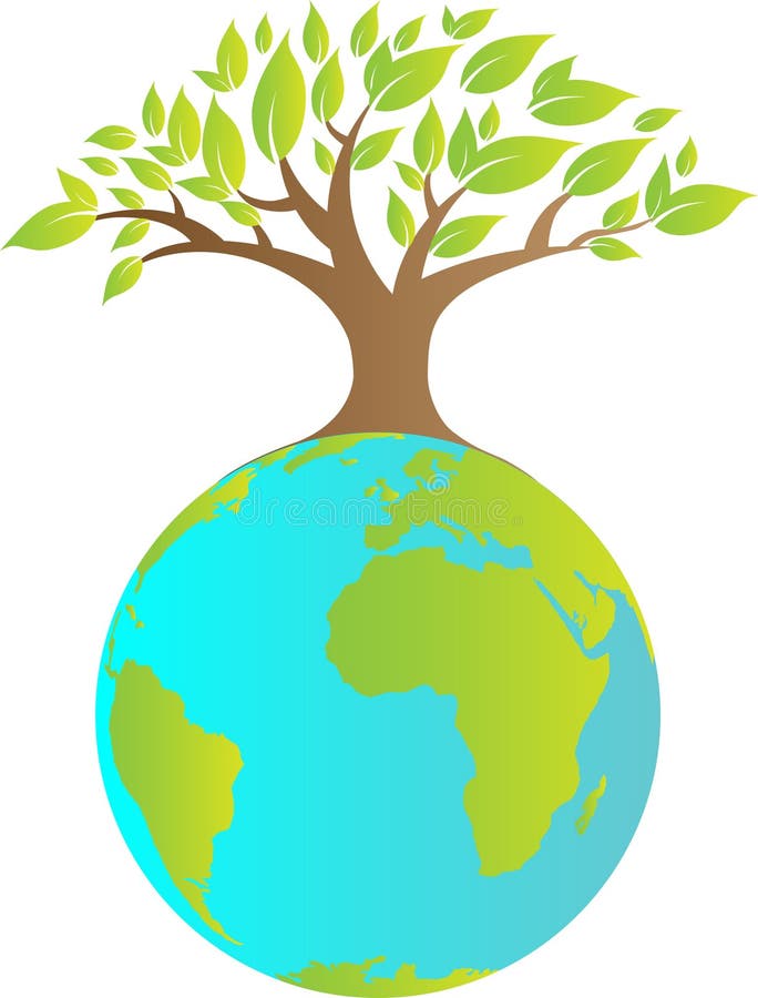 Earth Tree Vector Illustrations Stock Vector - Illustration of ...