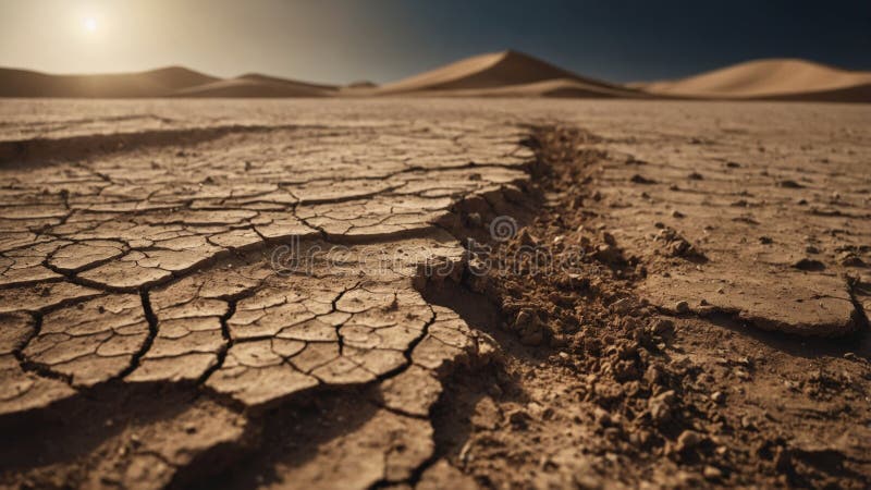 Earth Turning into a Desert with Dry Soil and Intense Heat. Stock Photo ...