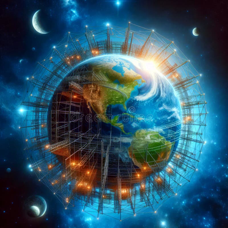 Protecting the earth stock illustration. Illustration of protecting ...