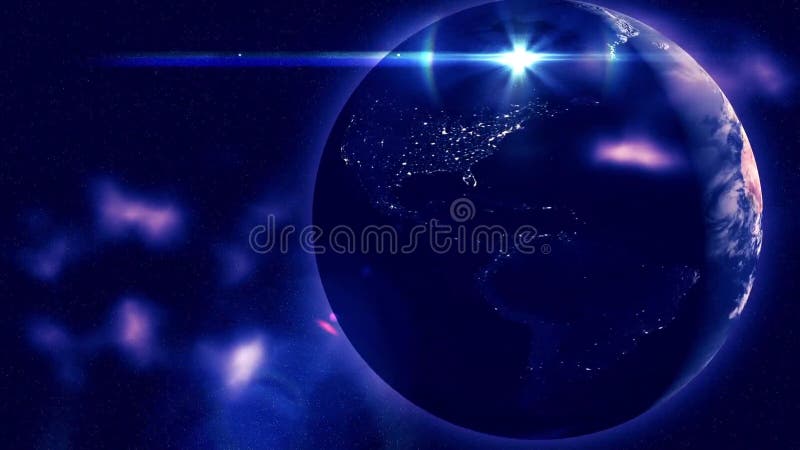 Earth Universe Space Planet World Stock Footage - Video of bright ...