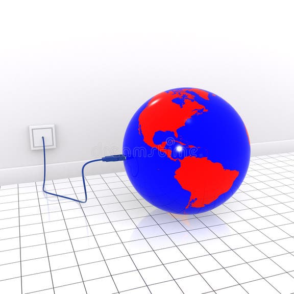 Earth usb stock illustration. Illustration of wide, cable - 3057019