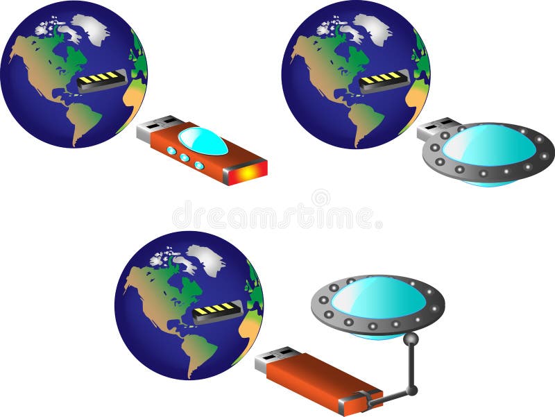 Earth with usb port stock vector. Illustration of africa - 33345320